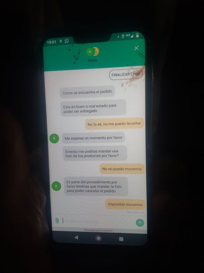 El indignante mensaje que una empresa de delivery le envió a un ...