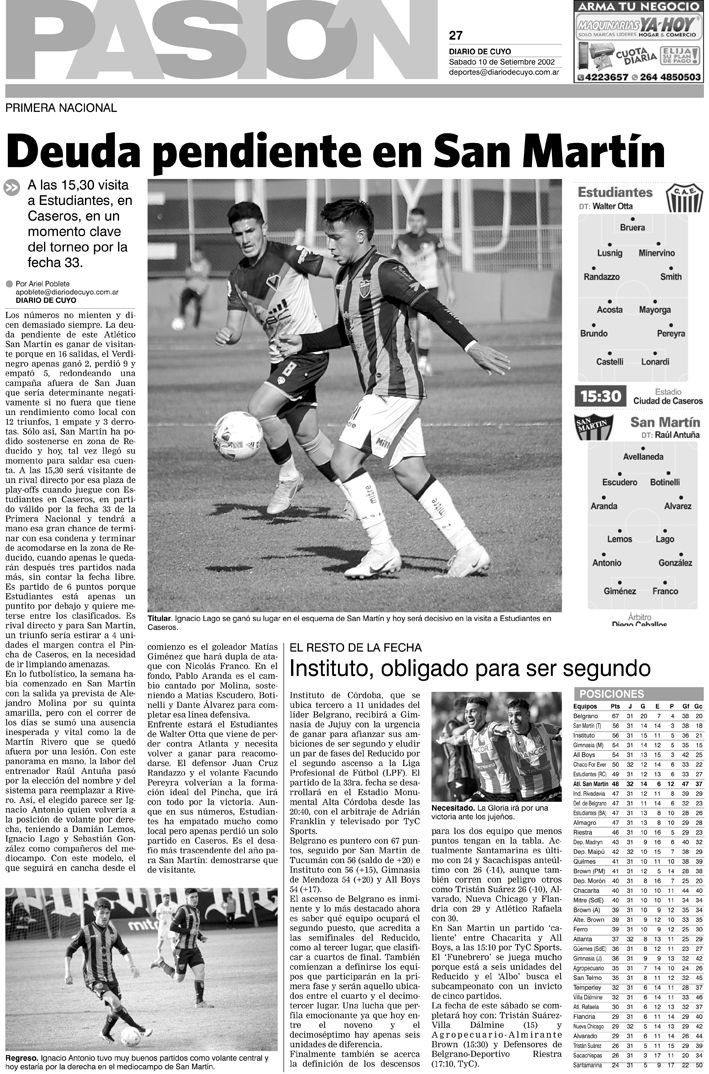 Tapa Pasión 10 de Septiembre del 2022