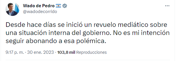 Wado de Pedro y los cruces con Alberto: “No es mi intención seguir ...