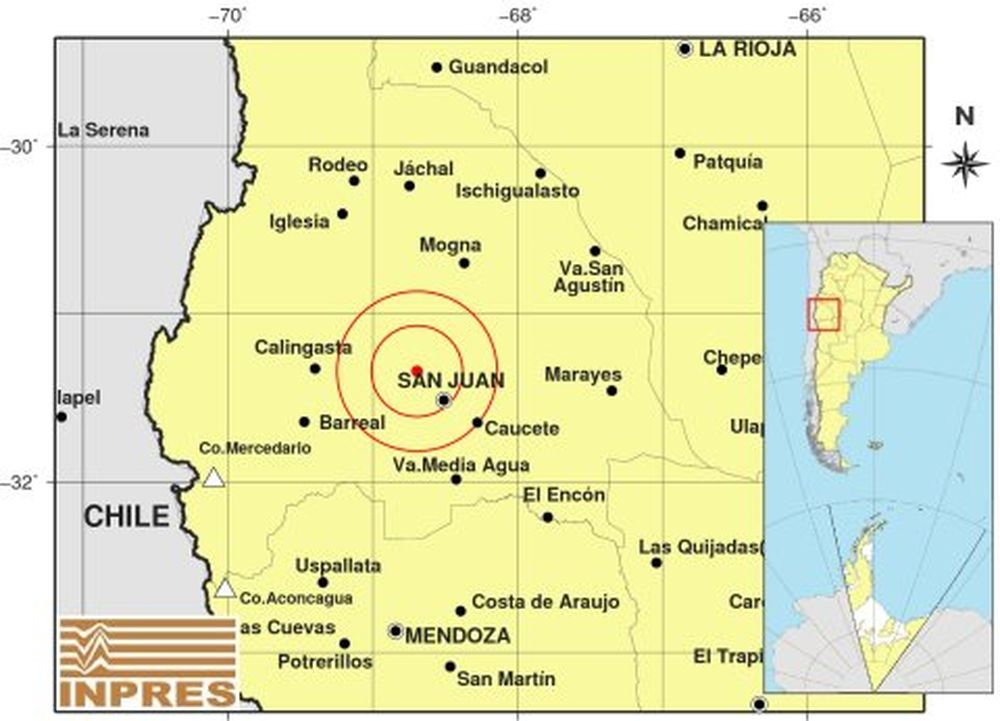Se movió el piso en la siesta sanjuanina: 2.8° de Magnitud