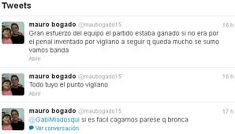 Bogado se sumó a las críticas por el penal que cobró Vigliano