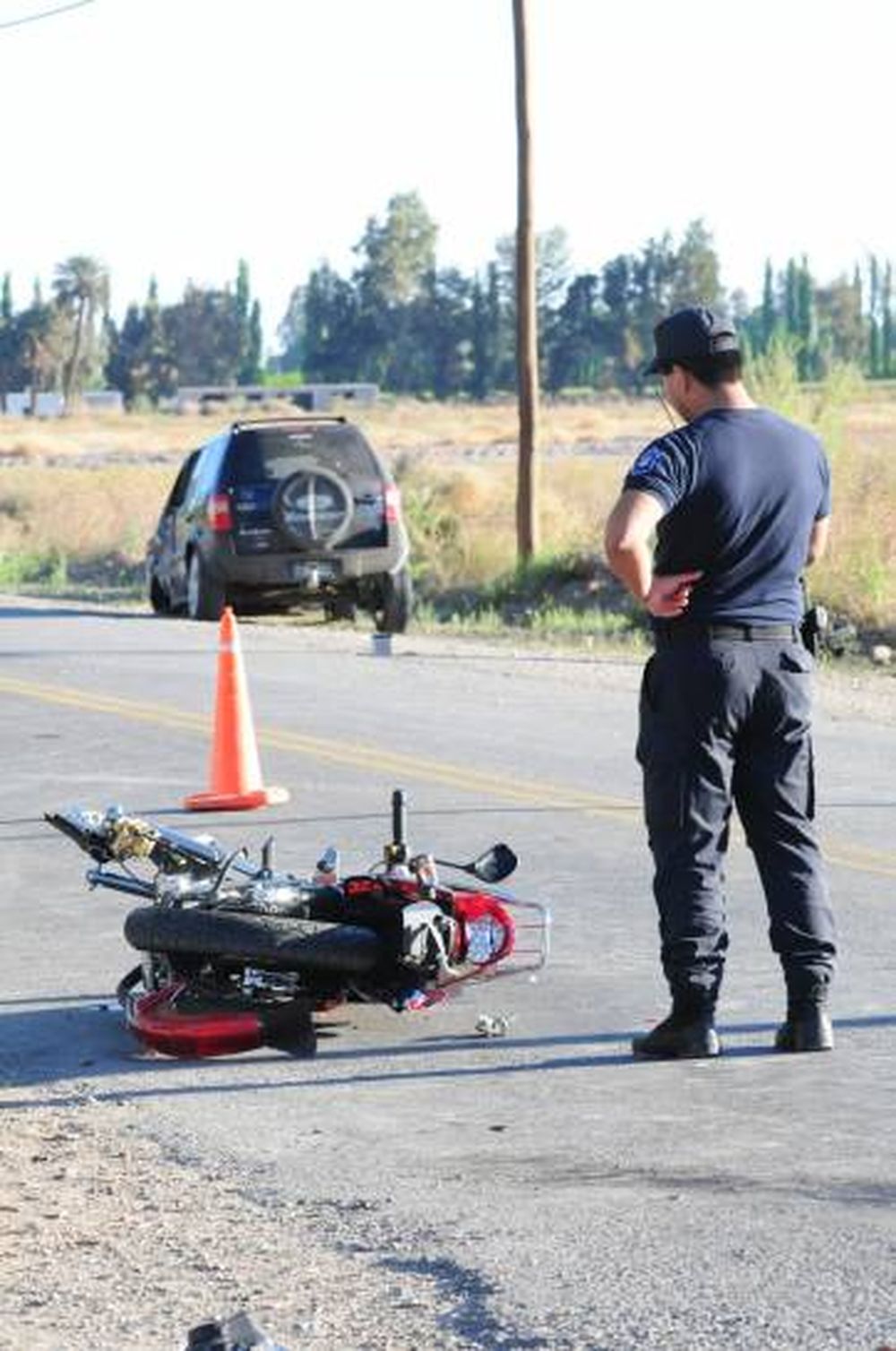 En moto, chocó con camioneta y falleció
