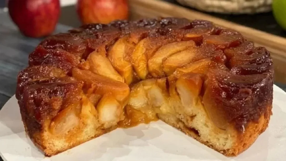 Receta de Torta invertida de manzanas: una preparación económica y ...